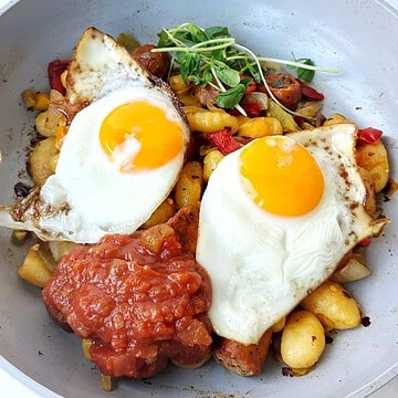 Breakfast Gnocchi - Lesswithlaur