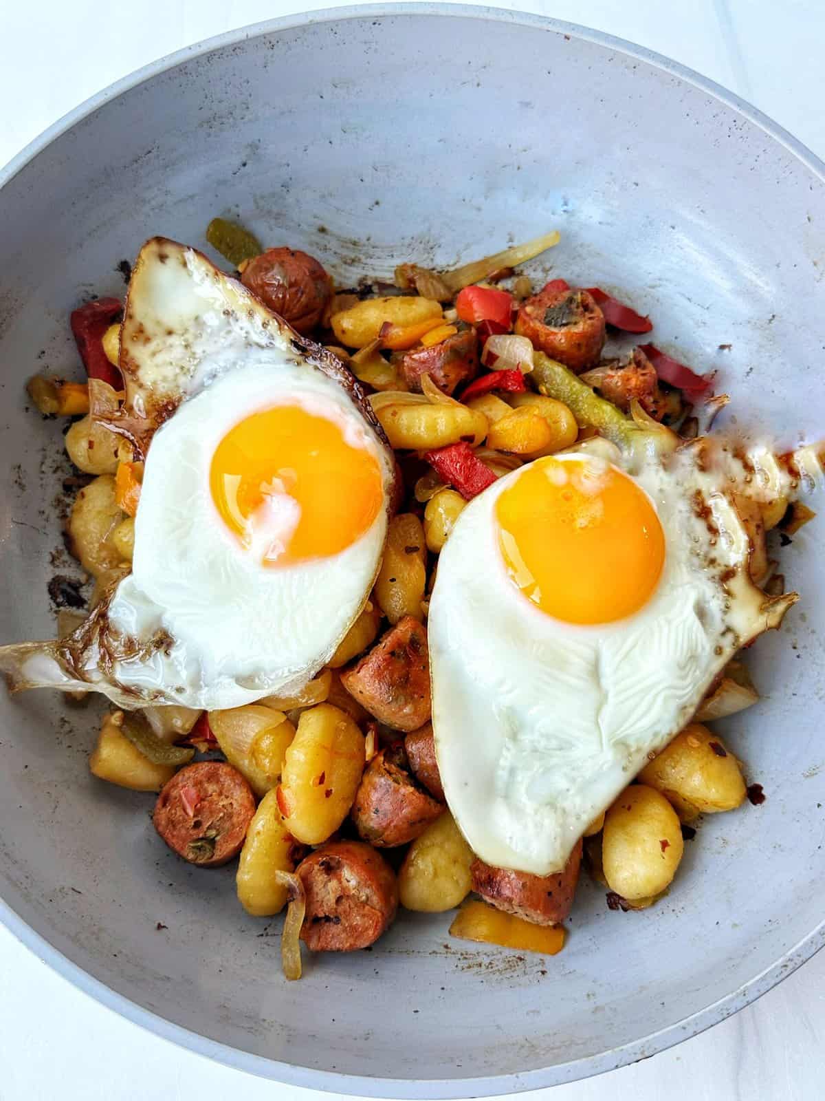 Breakfast Gnocchi - Lesswithlaur