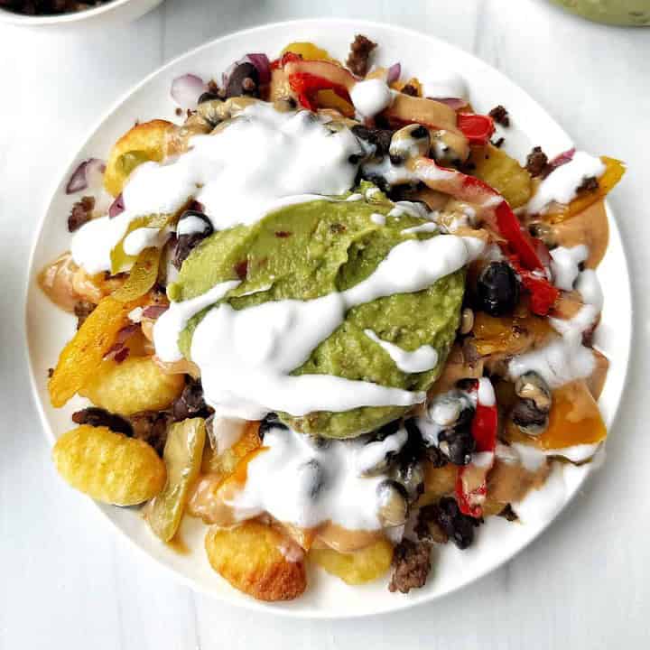 Air Fryer Pasta Nachos - Lesswithlaur