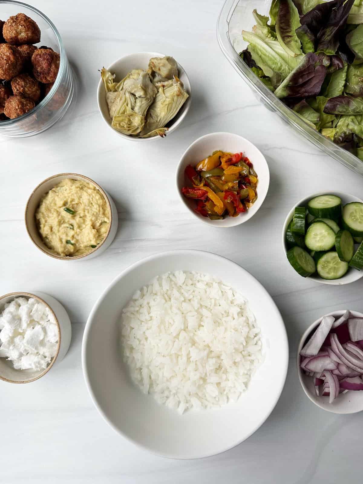Mediterranean Power Bowl - Lesswithlaur