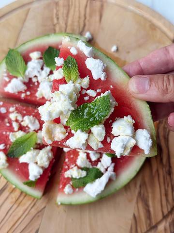 Watermelon Pizza - Lesswithlaur