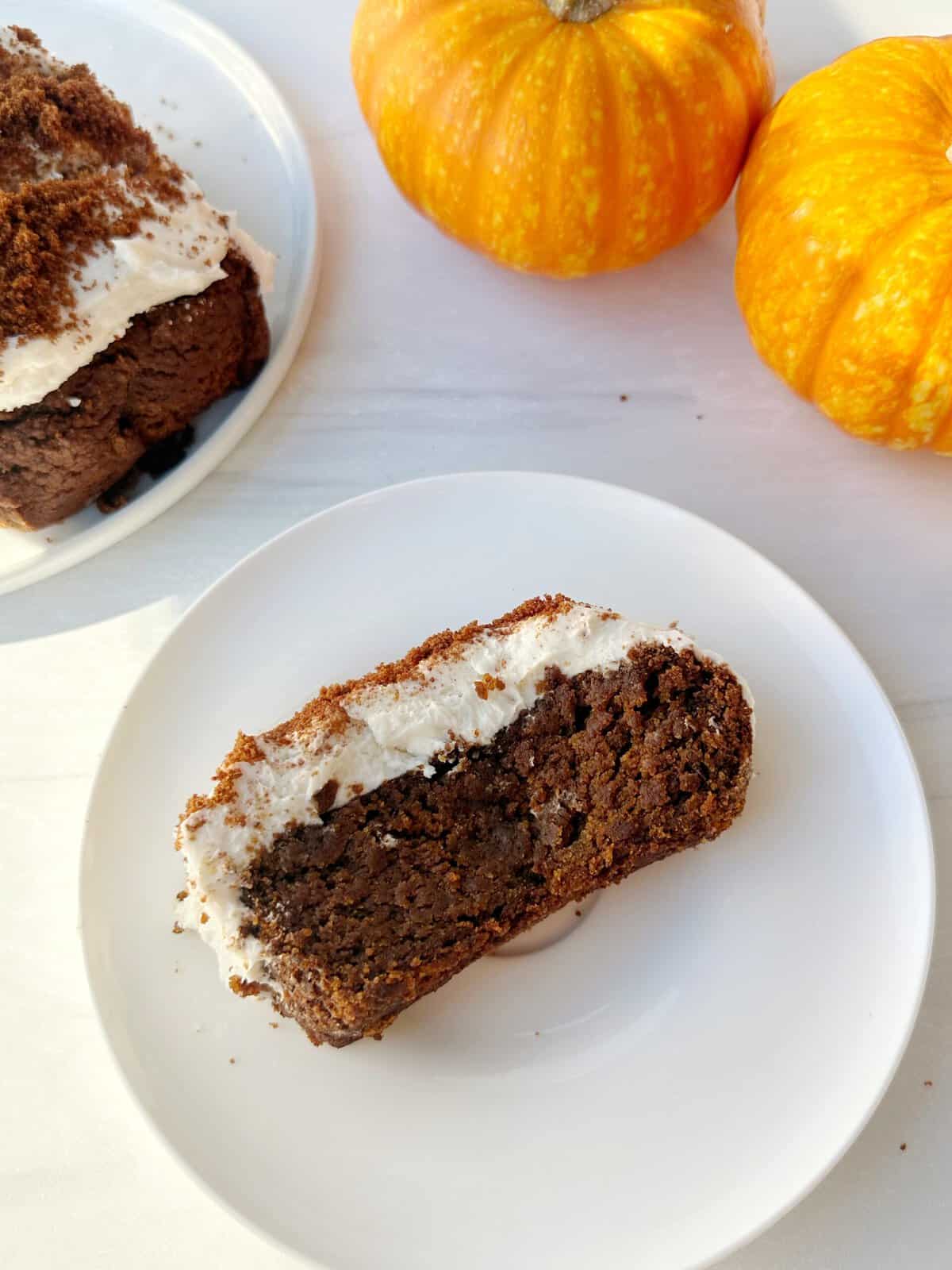 Frosted Pumpkin Bread - Lesswithlaur