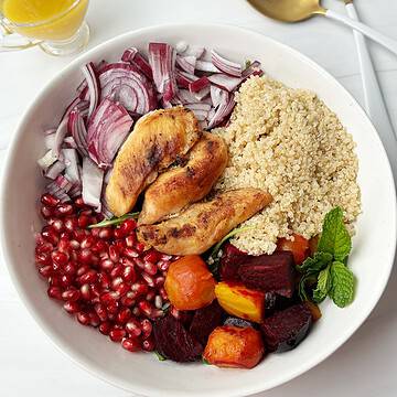 Beet Salad with Chicken - Lesswithlaur