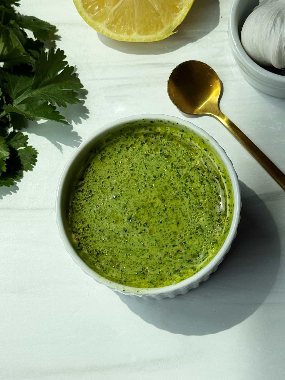 Fresh Chermoula Sauce - Lesswithlaur