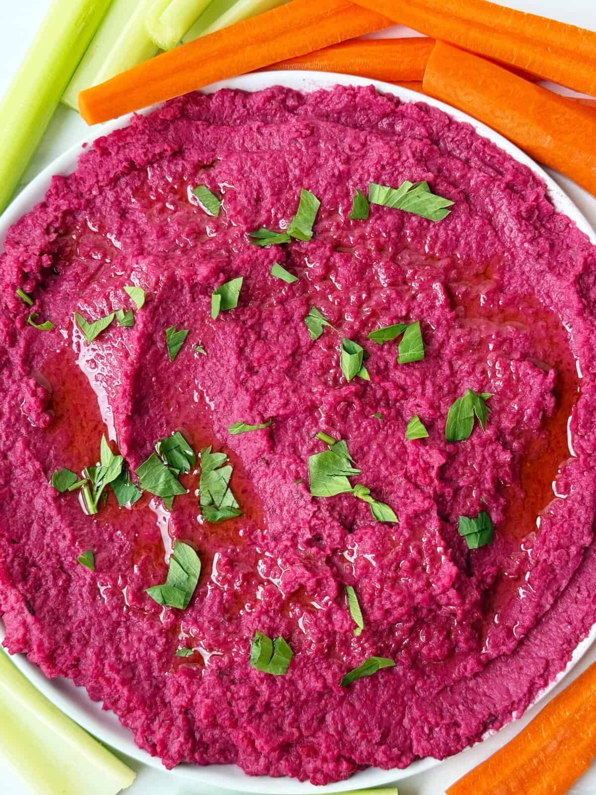 Beet Hummus Without Tahini - Lesswithlaur